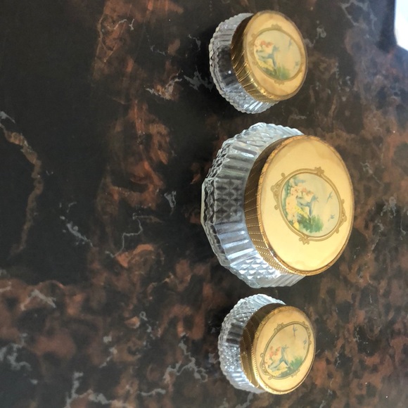Vintage | Accents | Antique Art Deco Glass Containers | Poshmark